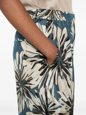 Brunello Cucinelli Printed Silk Trousers - Multicolor