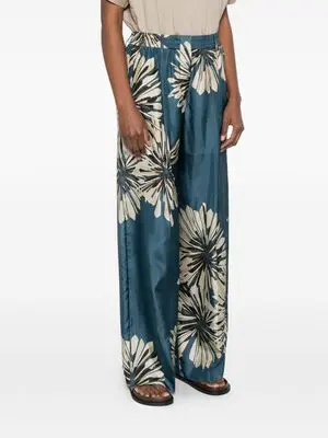 Brunello Cucinelli Printed Silk Trousers - Multicolor