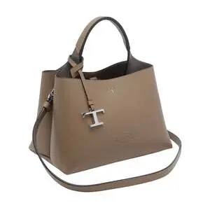 TOD'S Micro Leather Handbag With T Timeless Charm