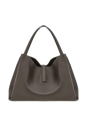 FERRAGAMO Medium Leather Shoulder Bag With Statement Buckle - Multicolor