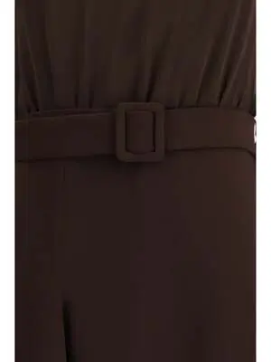P.a.r.o.s.h Long Belted Dress - Brown