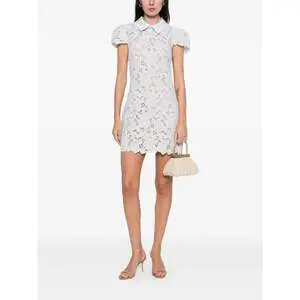 SELF-PORTRAIT Floral Lace Day Dress - Blue