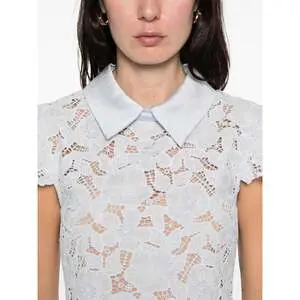 SELF-PORTRAIT Floral Lace Day Dress - Blue
