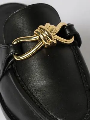 Bottega Veneta Leather Flat Shoes - Black