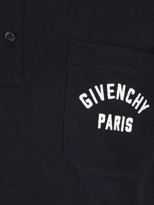 Givenchy Front Pocket Cotton Polo - Blue