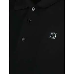 Fendi Polo Shirts - Black