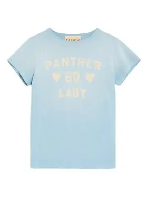Valentino Garavani Printed Cotton T-shirt - Blue