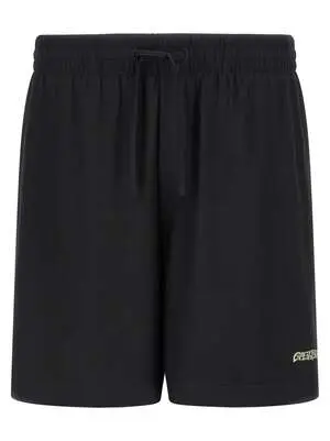 Casablanca Jacquard Monogram Bermuda Shorts With Volcano Print - Black
