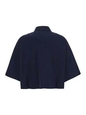 Bottega Veneta Cropped Cotton Piquet Polo Shirt With Embroidered Logo - Multicolor