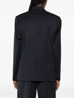 Victoria Beckham Double-breasted Wool Tailored Jacket - Blue