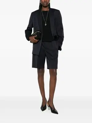 Victoria Beckham Double-breasted Wool Tailored Jacket - Blue
