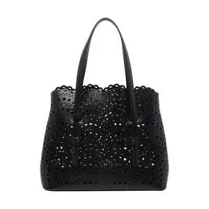 Alaïa Mina 25 Perforated Leather Handbag - Black