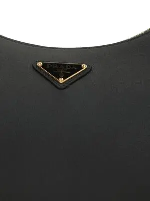 Prada Calf Leather Shoulder Bag - Black