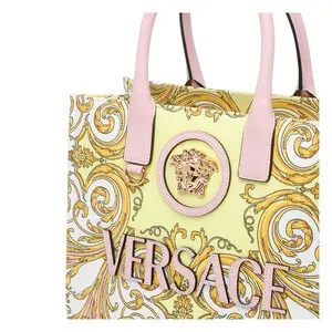 Versace Small La Medusa Printed Shopping Bag - Pink
