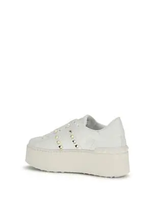 Valentino Garavani Rockstud Untitled Flatform Sneakers - White
