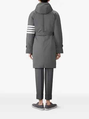 Thom Browne Poly Twill Hooded Down Parka With Belt