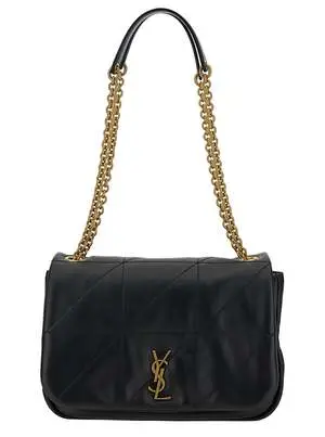 Leather crossbody bags with chain detail