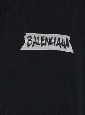 Balenciaga Cotton Half-zip Sweatshirt With Printed Logo - Multicolor