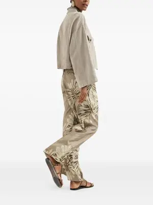Brunello Cucinelli Printed Silk Trousers - Multicolor