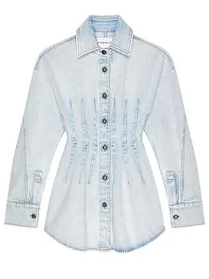 Givenchy Cinched Waist Denim Dress - Blue