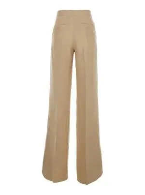 Max Mara Linen Straight Leg Pants - Multicolor