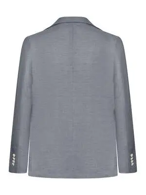 Tagliatore Monte Carlo Tailored Linen Jacket - Blue