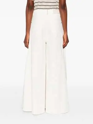Brunello Cucinelli Wide Leg Cotton Pants - Multicolor