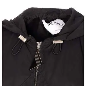 Attico Hooded Bomber Jacket With Frontal Zip