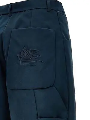 Etro Duchesse Cargo Pants With Pegaso Embroidery