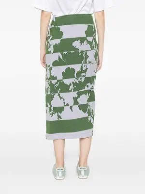 Dries Van Noten Cotton Wrap Skirt With Graphic Print - Multicolor