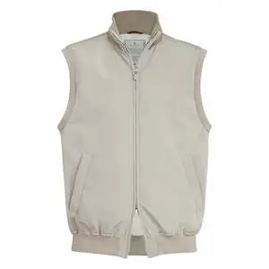 Brunello Cucinelli Zip-up High-neck Padded Vest - Cream