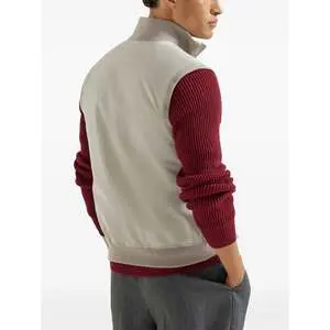 Brunello Cucinelli Zip-up High-neck Padded Vest - Cream