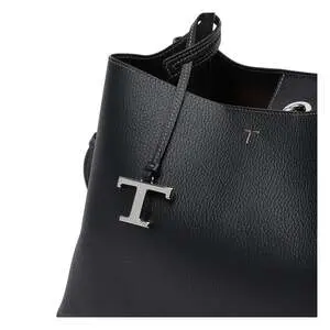 TOD'S Medium Leather Handbag With T Charm