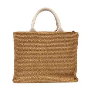 Marni Small Raffia Effect Basket Tote Bag - Cream