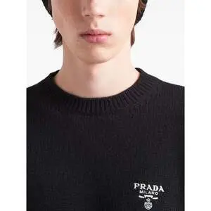 Prada Cashmere Crew Neck Sweater - Black