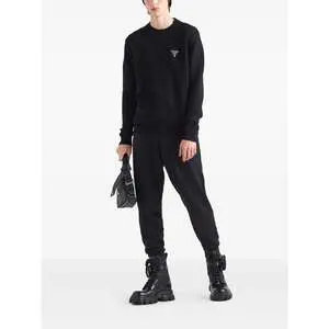 Prada Cashmere Crew Neck Sweater - Black