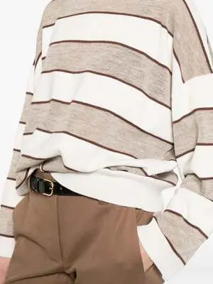 Brunello Cucinelli Striped Wool Pullover - Multicolor