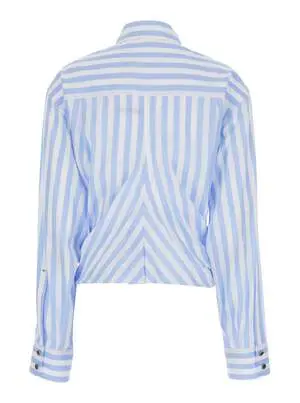 Sportmax Striped Cotton Button-down Shirt - Multicolor