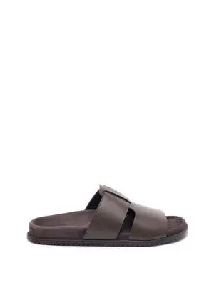 Dolce & Gabbana Leather Slide Sandals - Multicolor
