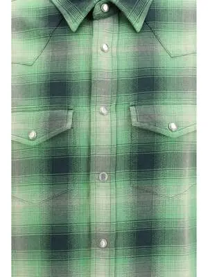 TOM FORD Check Shirt - Green