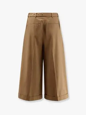 Celine Wide Leg Cotton Trousers