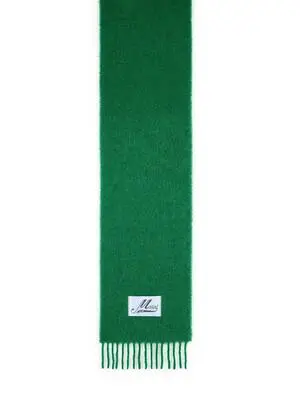 Marni Brushed Alpaca Blend Scarf - Green