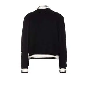 GOLDEN GOOSE Embroidered Logo Bomber Jacket - Blue