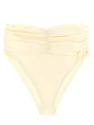 Magda Butrym High-waisted Bikini Briefs With Ruffle Detail - Cream