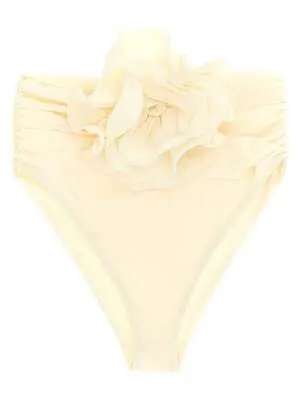 Magda Butrym MAGDA BUTRYM High-Waisted Bikini Briefs With Ruffle Detail Cream