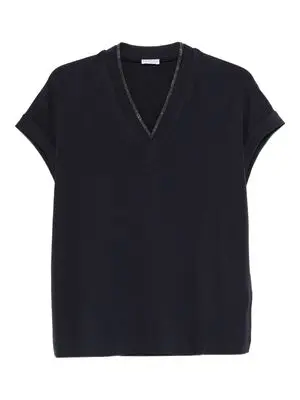 Brunello Cucinelli Cotton V-neck T-shirt - Multicolor