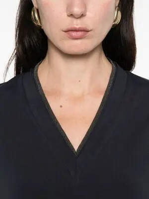Brunello Cucinelli Cotton V-neck T-shirt - Multicolor