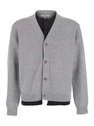 JW Anderson Layered V-neck Cardigan - Gray
