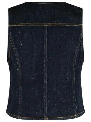 GANNI Cotton Vest With Patch Pockets
