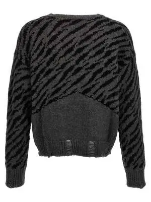 Rhude Zebra Jacquard Crewneck Sweater